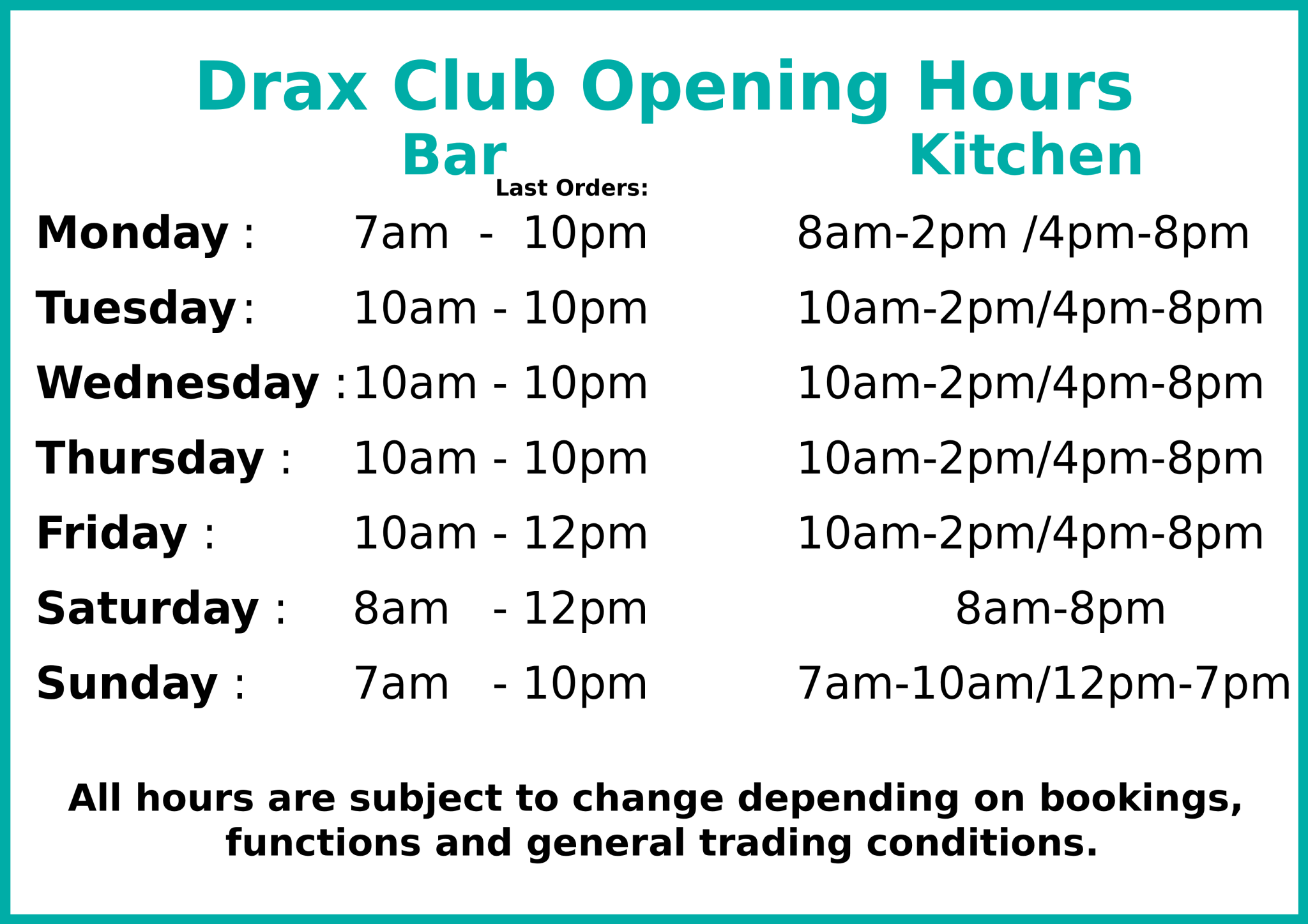 Drax Sports and Social Club – Drax Club